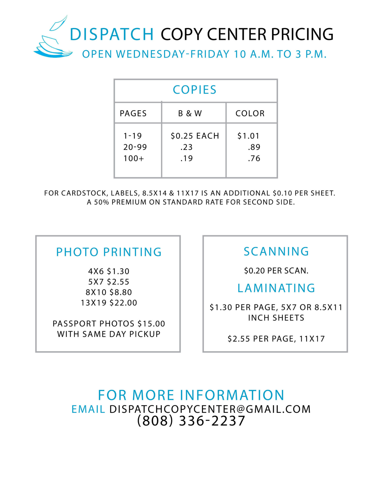 The Dispatch Copy Center | The Molokai Dispatch